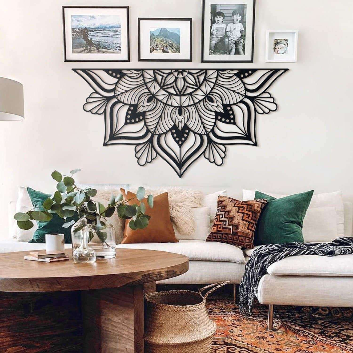 Sutra Mandala Metal Wall Art | Large Modern Bohemian Statement Décor ...
