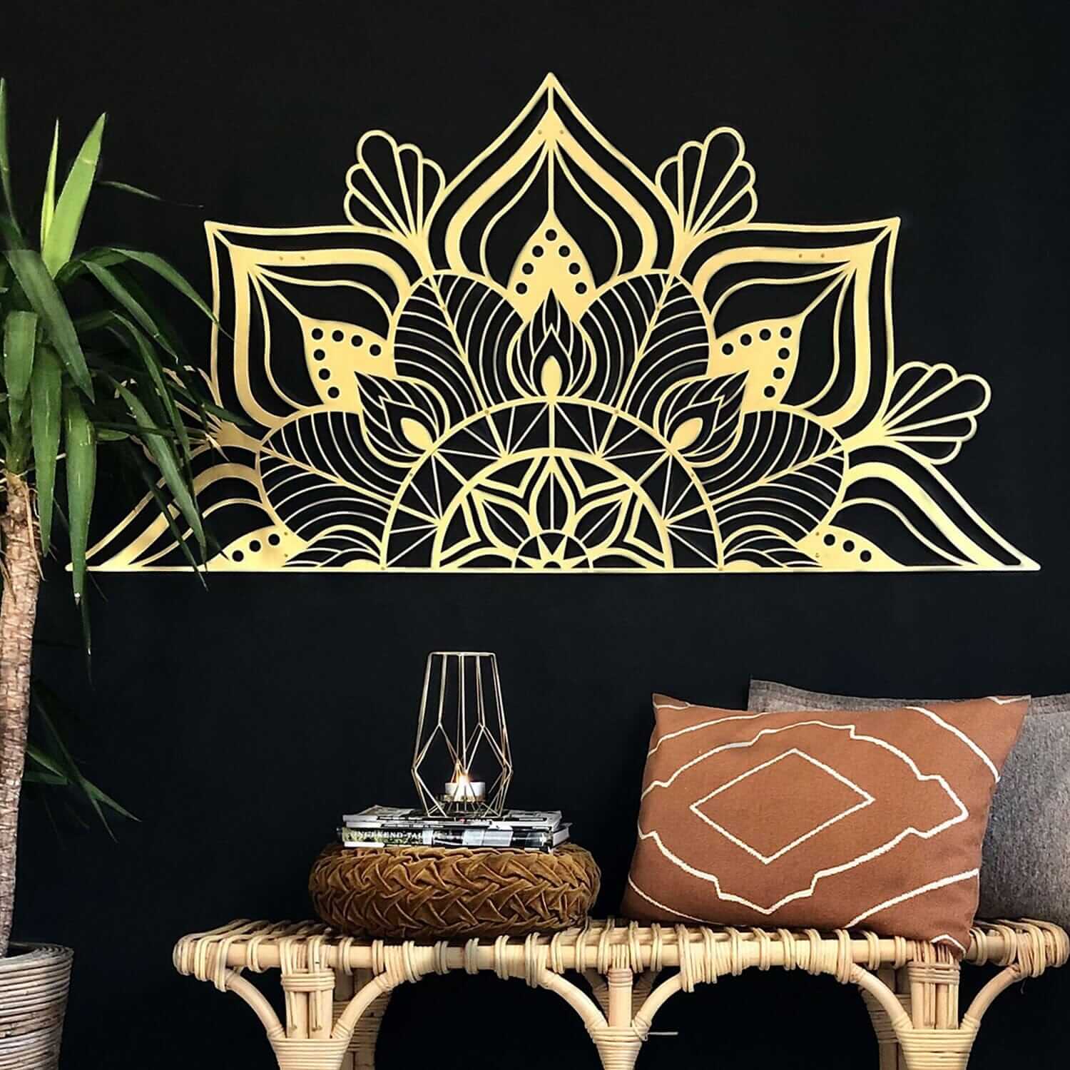 Sutra Mandala Metal Wall Art | Large Modern Bohemian Statement Décor ...