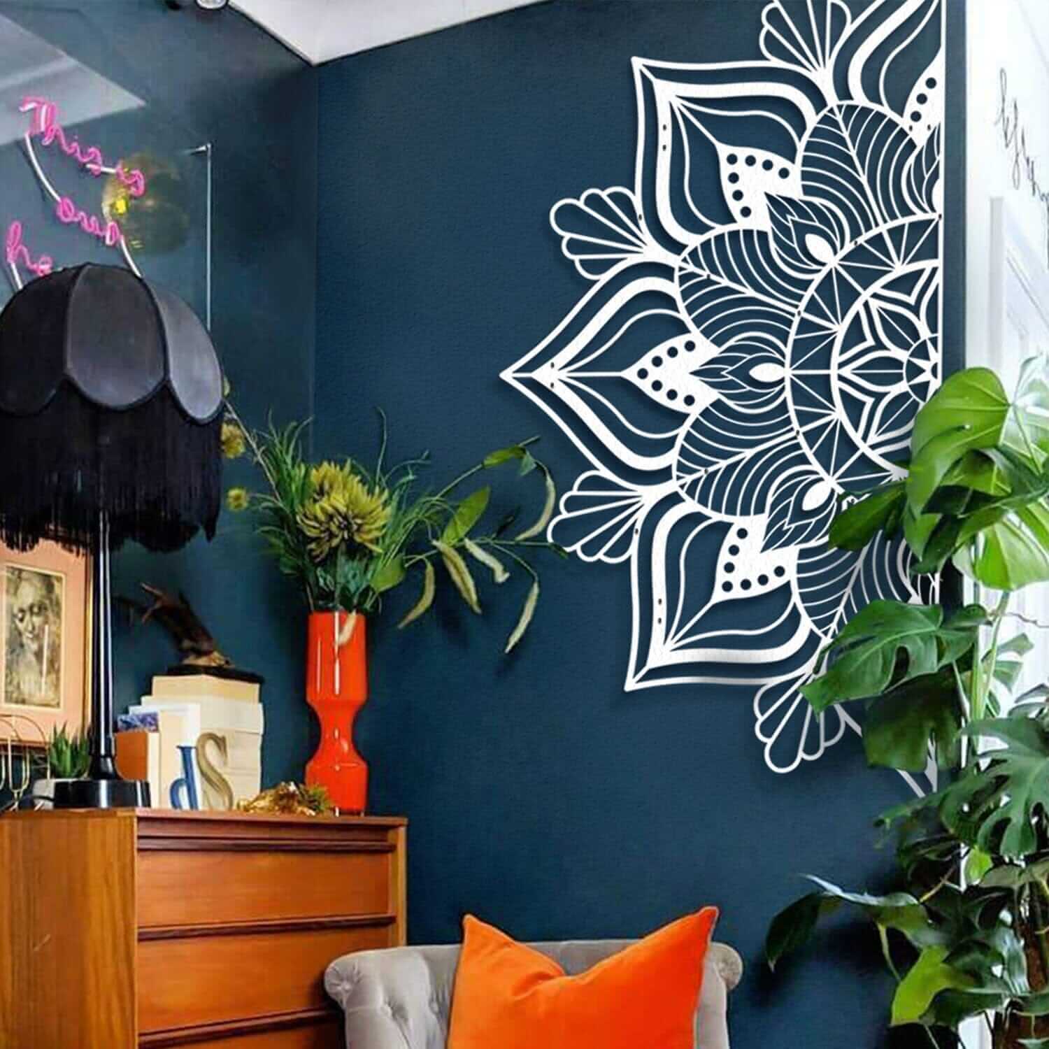 Sutra Mandala Metal Wall Art | Large Modern Bohemian Statement Décor ...